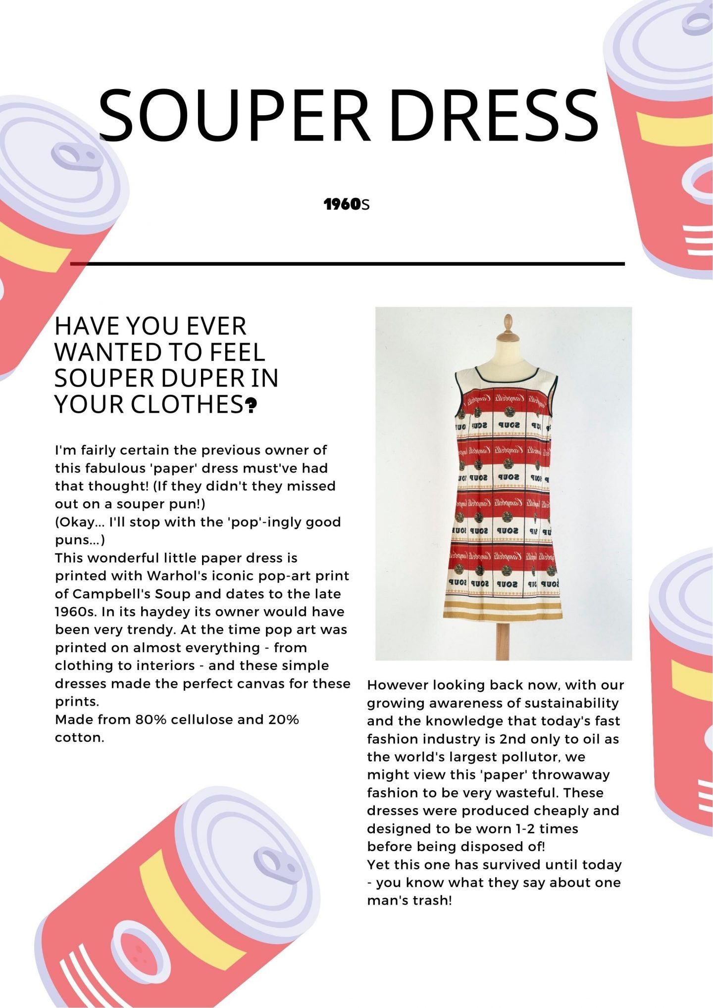 Souper Dress, a museum label - Reimagine | Remake | Replay